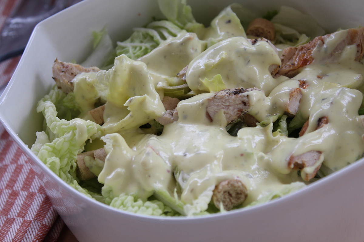 Light caesar salad - iCooktoHeal